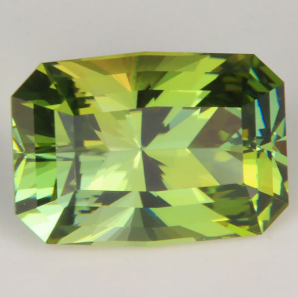 Yellow-Green Tanzanite Barion Emerald Cut 2.20 Carats - Moriartys Gem Art