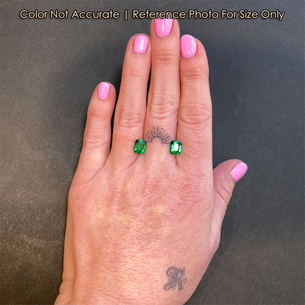 Pair Of Emerald Cut Tsavorite Garnets 3.03cts - Moriartys Gem Art