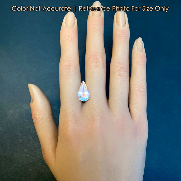 Pear Shape Brilliant Cut Moonstone 6.30 Carats - Moriartys Gem Art