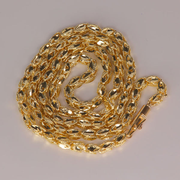 14K Yellow Gold Diamond Cut Franco Chain 18" - Moriartys Gem Art