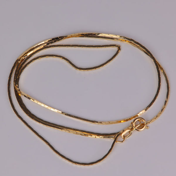 14K Yellow Gold Cobra Chain 18" - Moriartys Gem Art