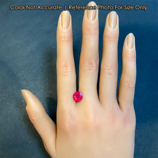 Round Brilliant Cut Composite Ruby 3.78 Carats - Moriartys Gem Art