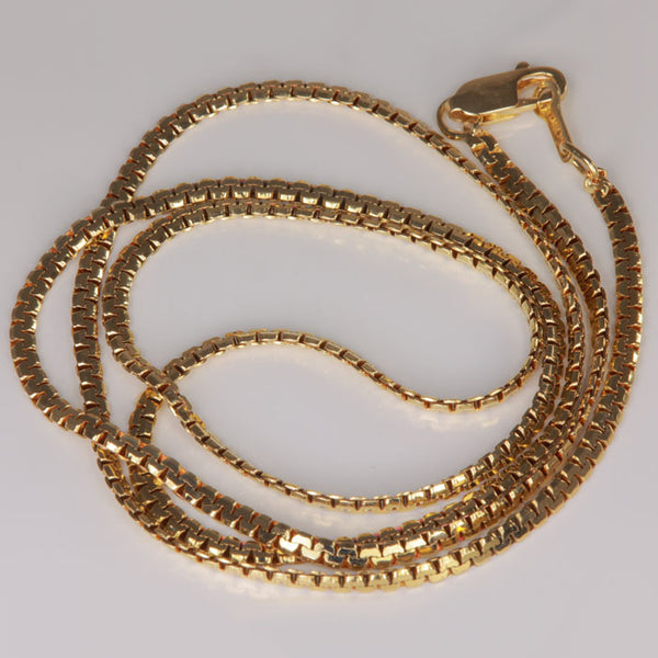 14K Yellow Gold Boston Link Chain 24" - Moriartys Gem Art