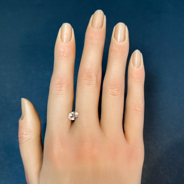 Oval Cut Peach Sapphire 1.14 Carats - Moriartys Gem Art