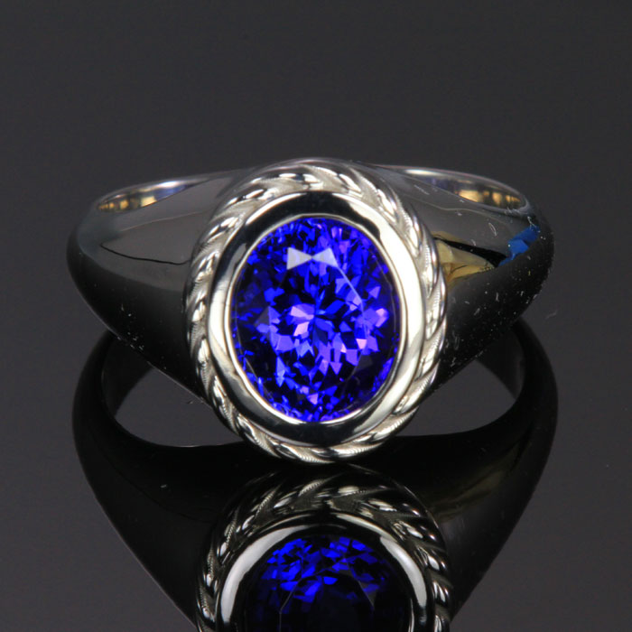 gold tanzanite and diamond ring by steve moriarty 1 . 27 carats $ 2220 ...