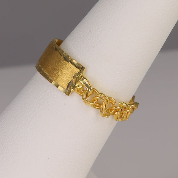 Home › All › 14K Yellow Gold Chain Band Ring