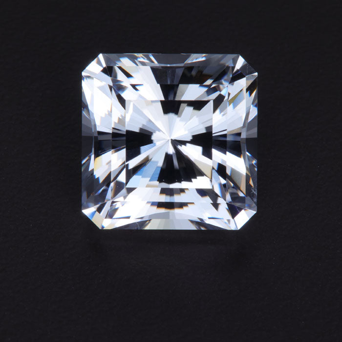 Platinum Square Barion Beryl Gemstone 17.28 Carats - Moriartys Gem Art