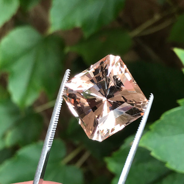 Home › All › Peach Square Barion Cut Morganite Gemstone 33 Carats