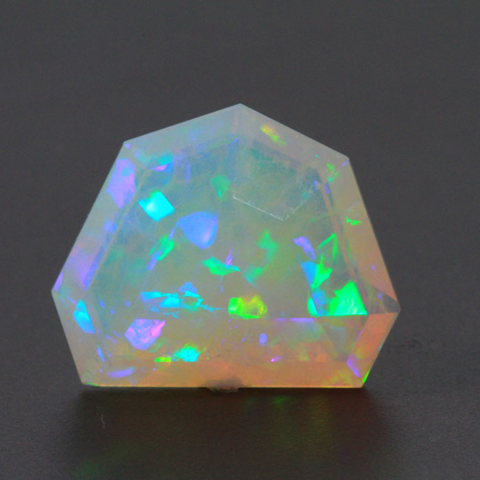 home all faceted shield welo opal gemstone 26 . 45 carats